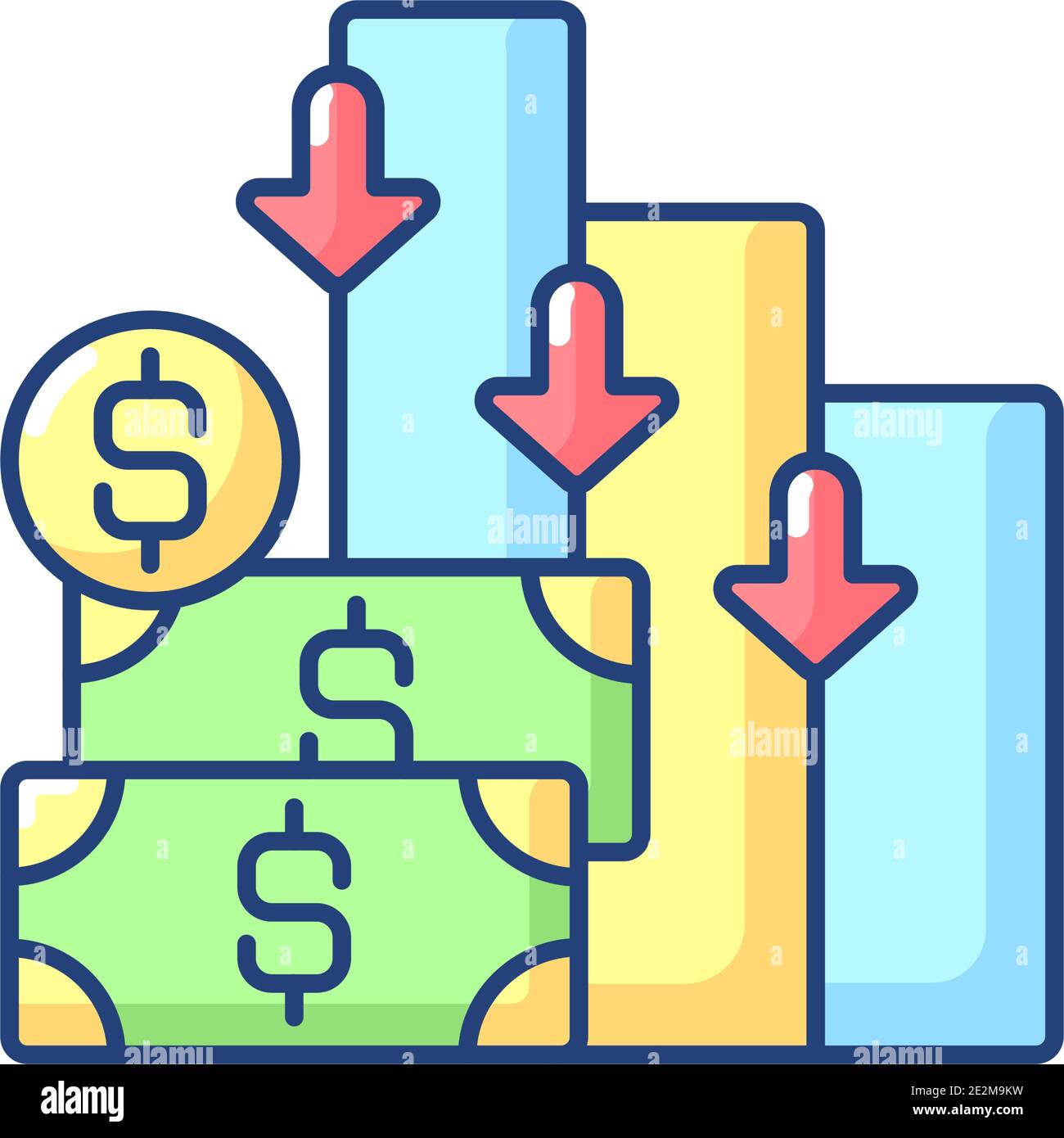 Costs RGB color icon Stock Vector Image & Art - Alamy