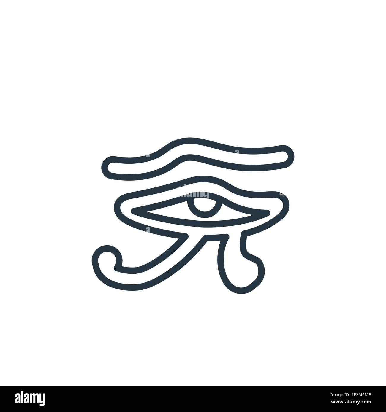 Hieroglyph outline vector icon. Thin line black hieroglyph icon, flat vector simple element ...