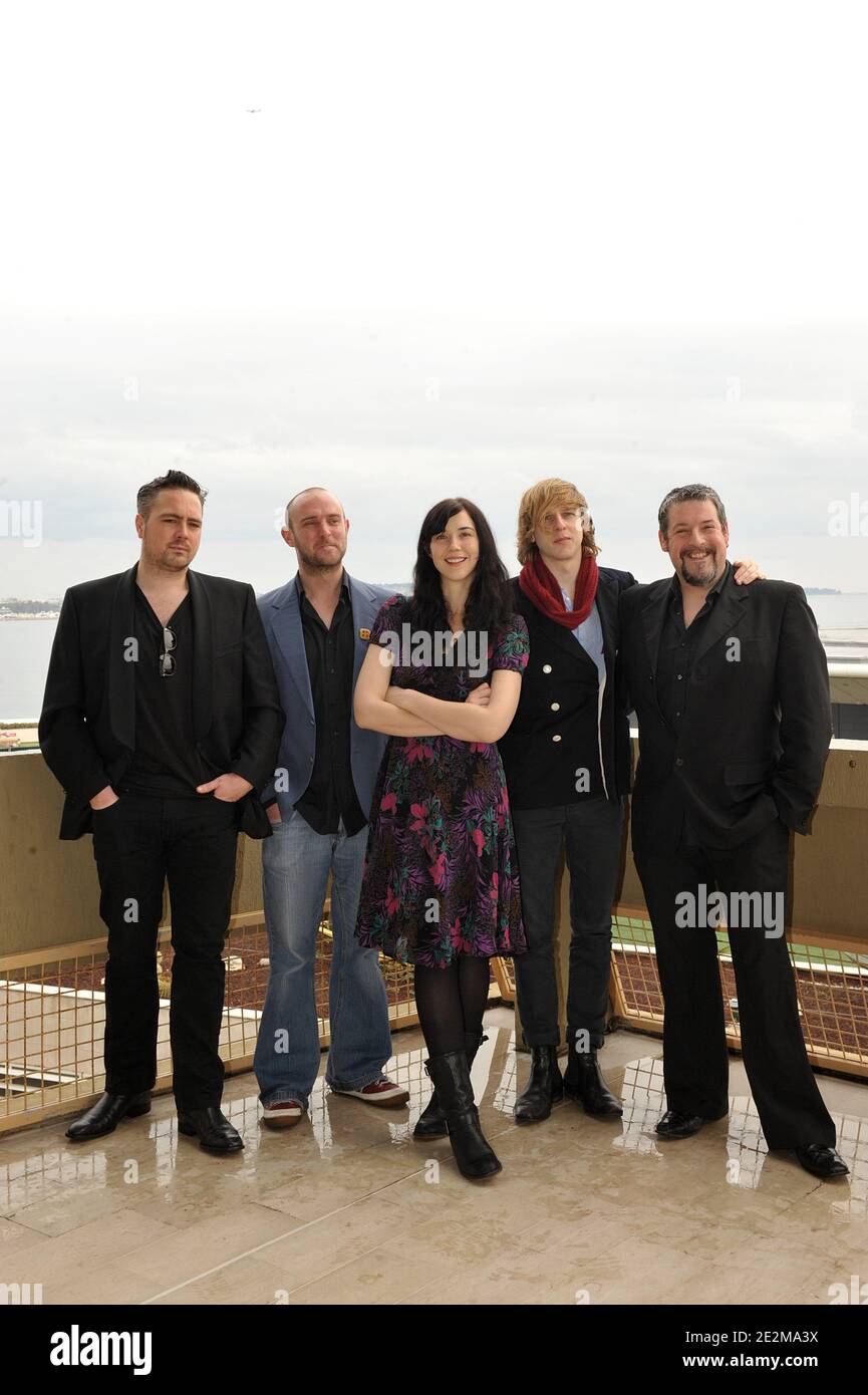 Irish singer Lisa Hannigan and her band pose for a photocall during the ...
