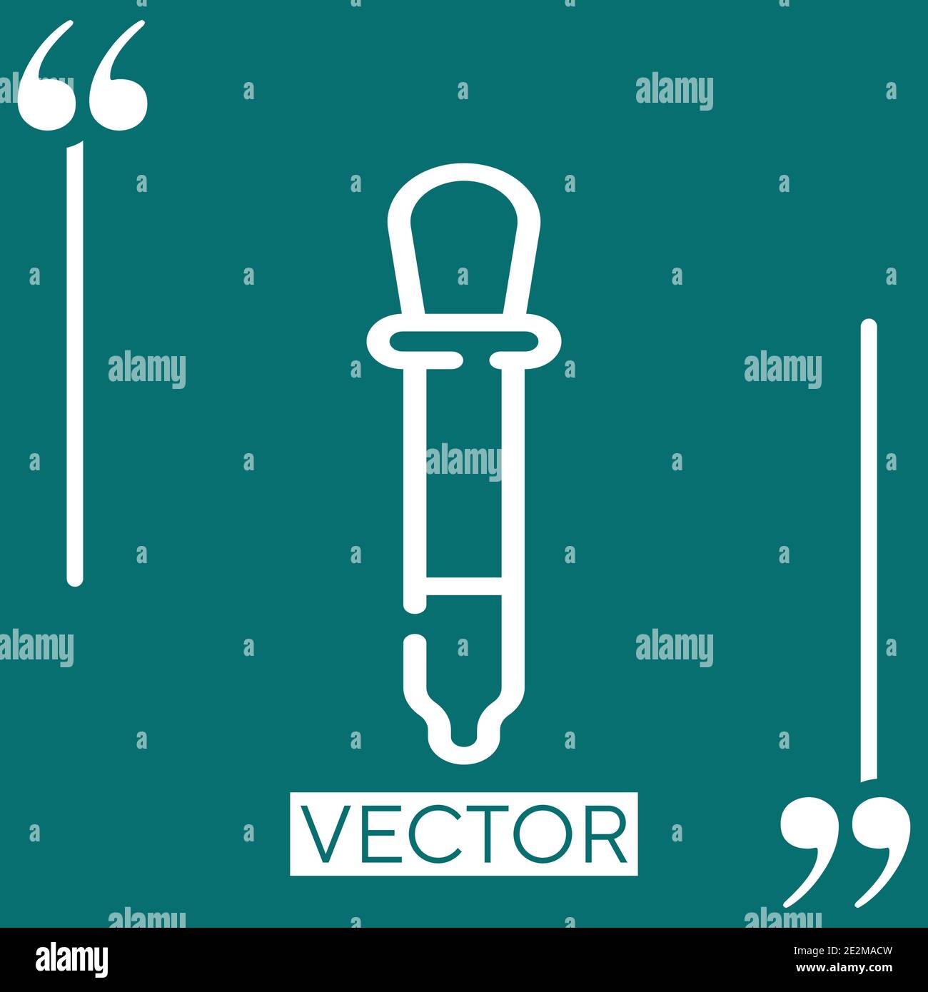 pipette vector icon Linear icon. Editable stroke line Stock Vector ...