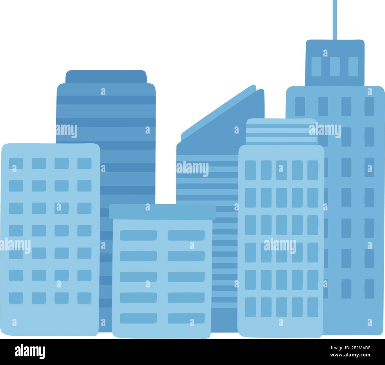 Downtown street light skyscrapers Cut Out Stock Images & Pictures - Alamy