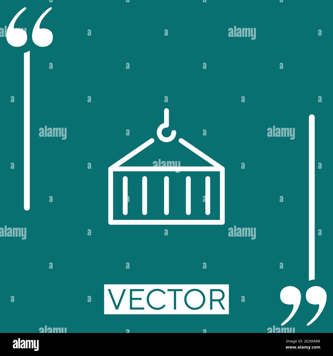 lift vector icon Linear icon. Editable stroke line Stock Vector Image ...
