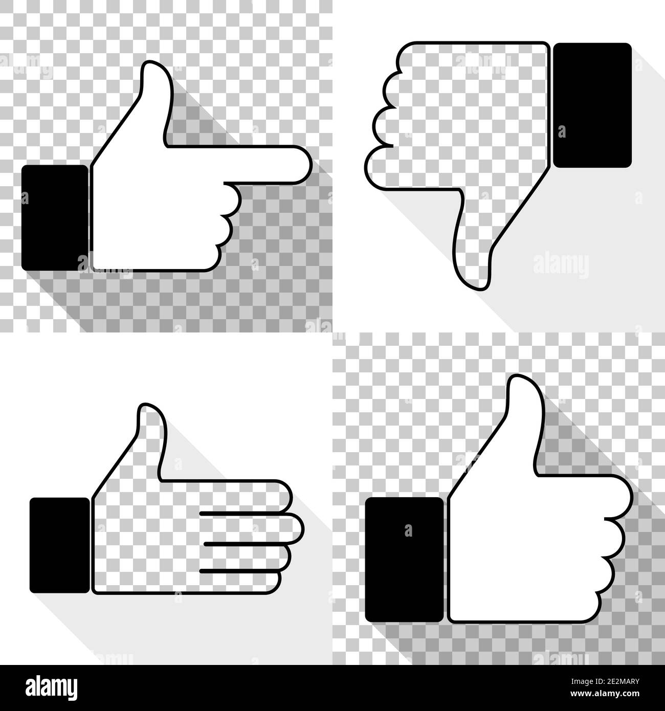 Flat green thumb up icon Black and White Stock Photos & Images - Alamy
