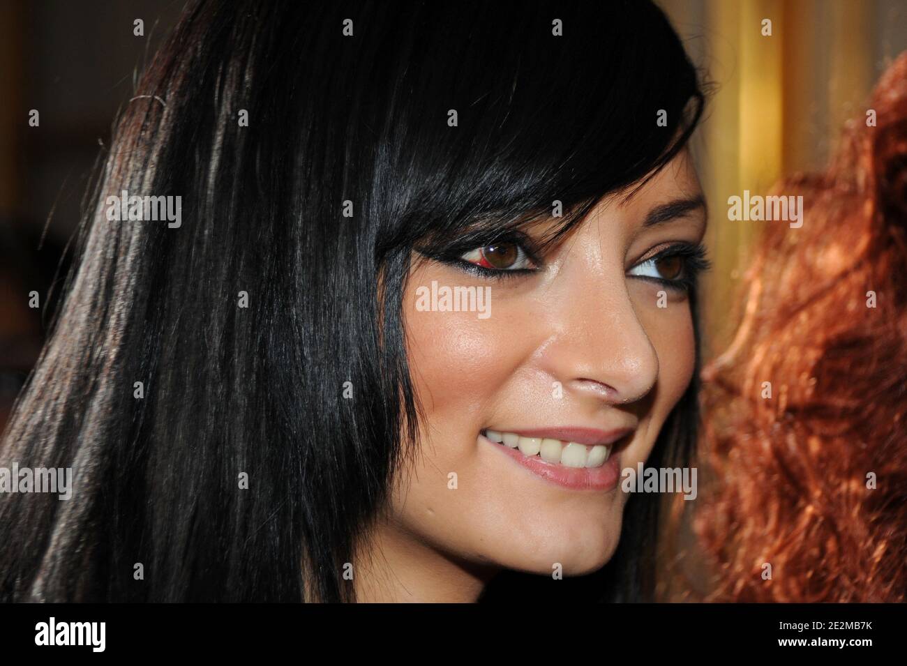 Secret Story 3 winner Emilie attending the Eva Mingue Spring-Summer ...