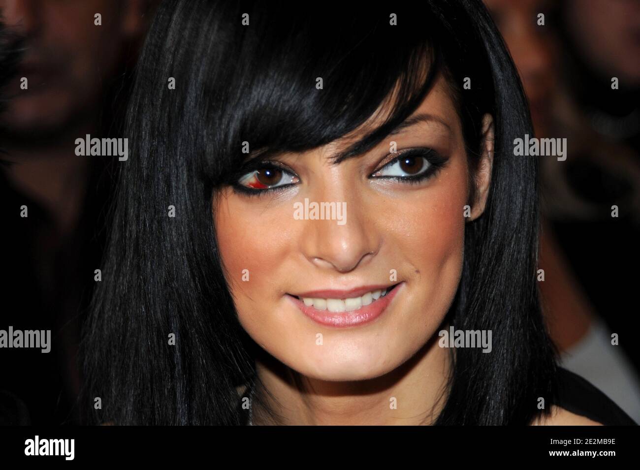 Secret Story 3 winner Emilie attending the Eva Mingue Spring-Summer ...