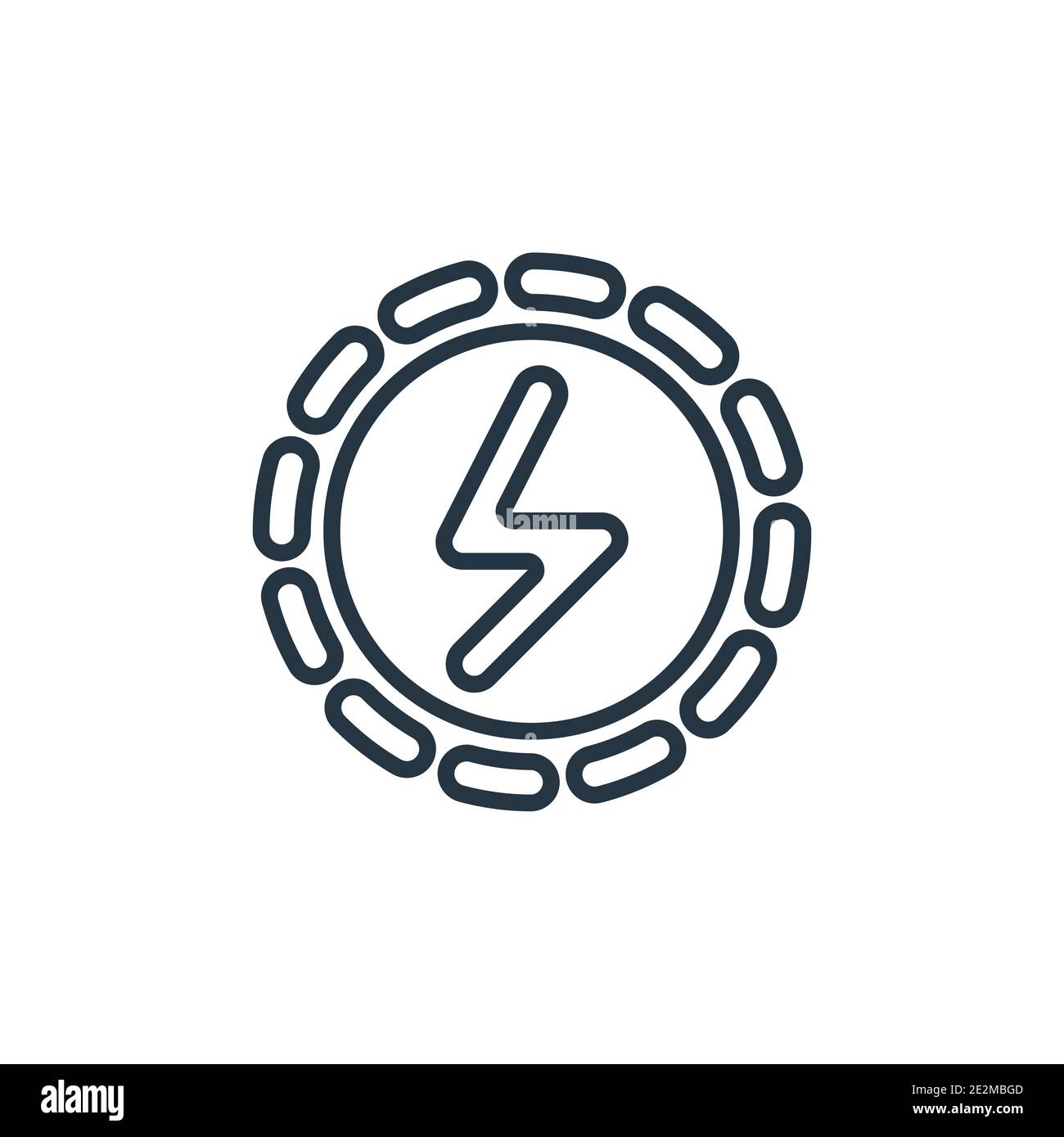 Electricity outline vector icon. Thin line black electricity icon, flat ...