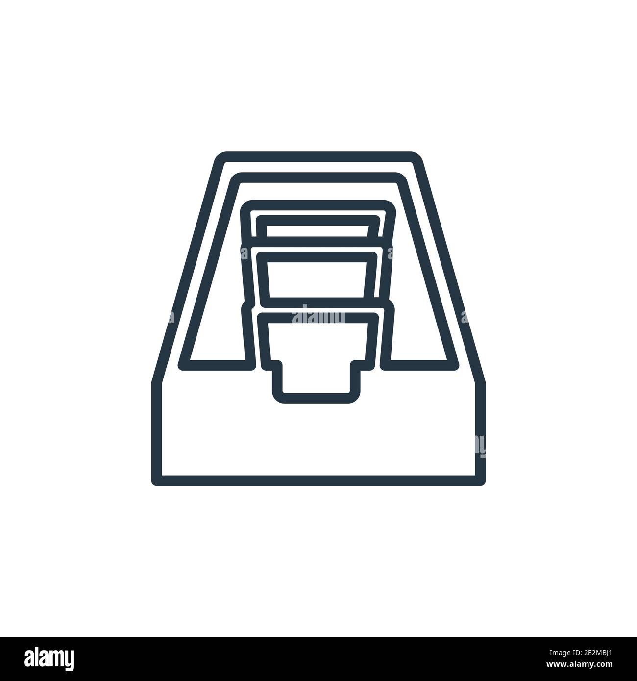 Archives outline vector icon. Thin line black archives icon, flat ...