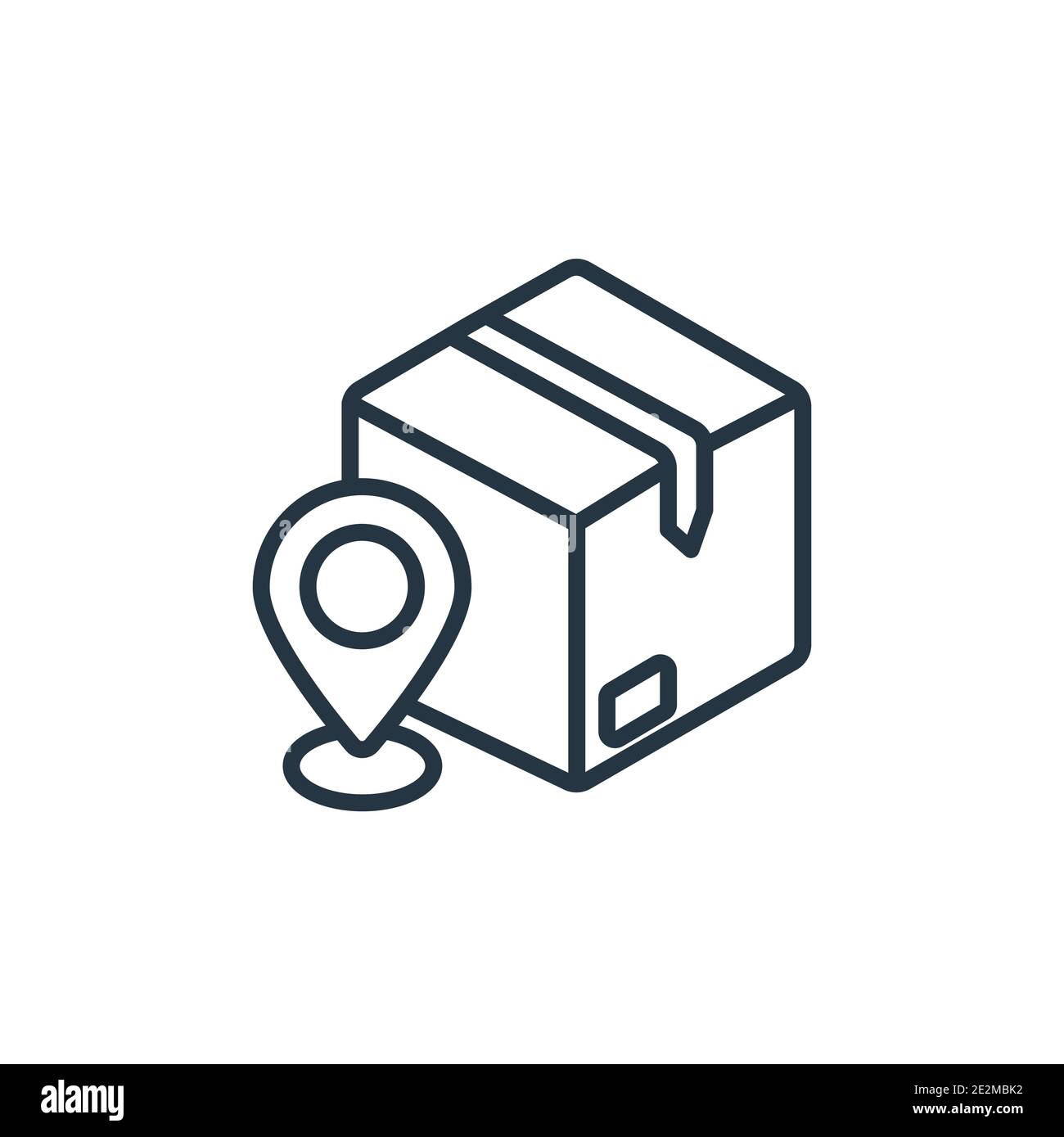 Localize outline vector icon. Thin line black localize icon, flat ...