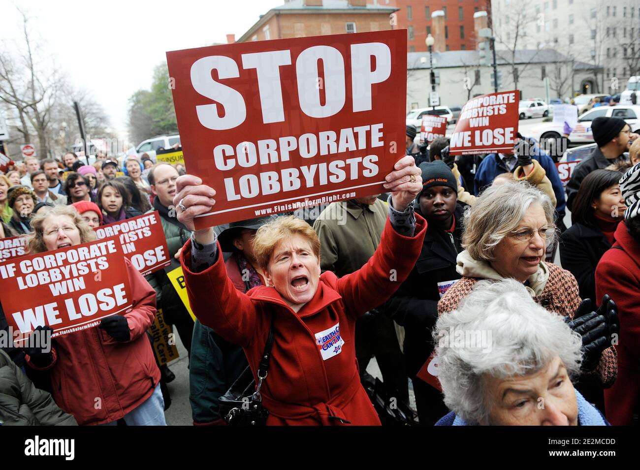 Protest in front of the the U.S. Chamber of Commerce to urge the ...