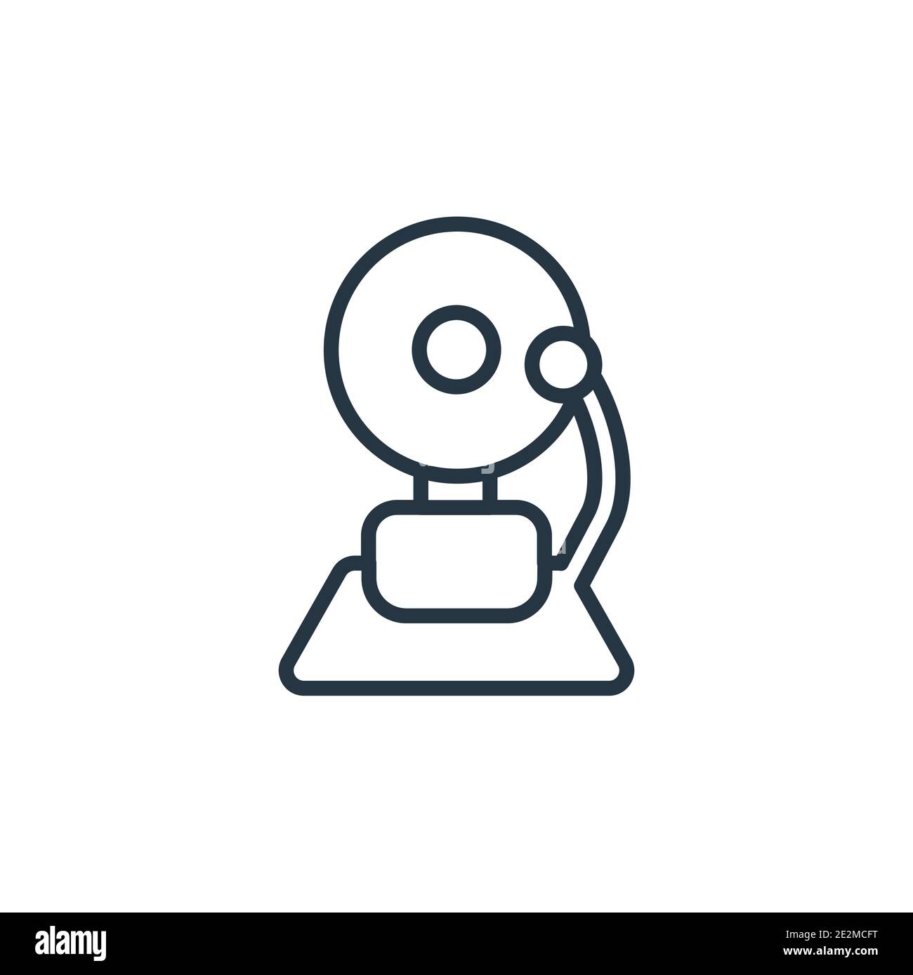 School bell outline vector icon. Thin line black school bell icon, flat ...