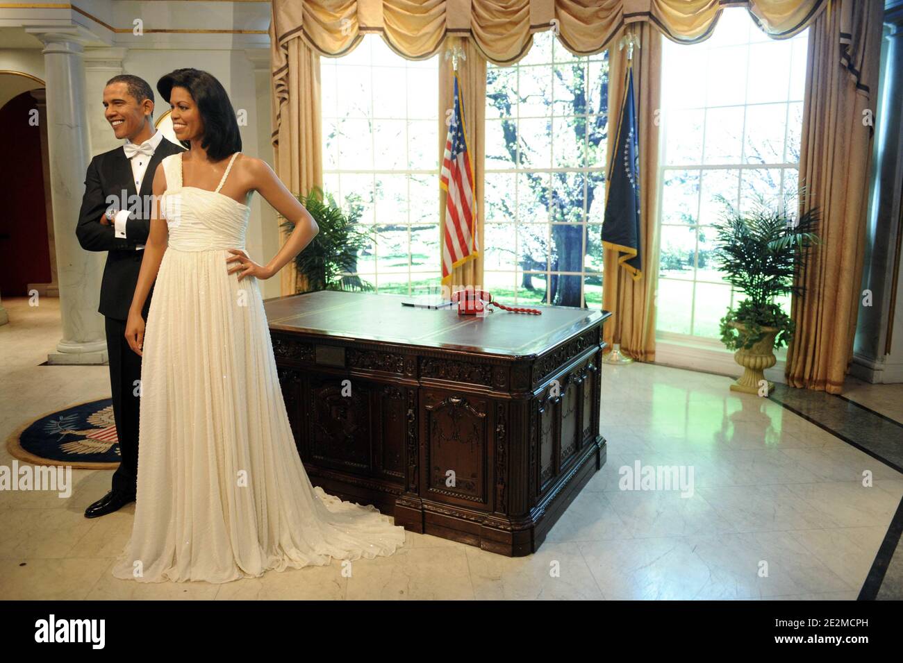 Michelle obama wax figure hi-res stock photography and images - Alamy