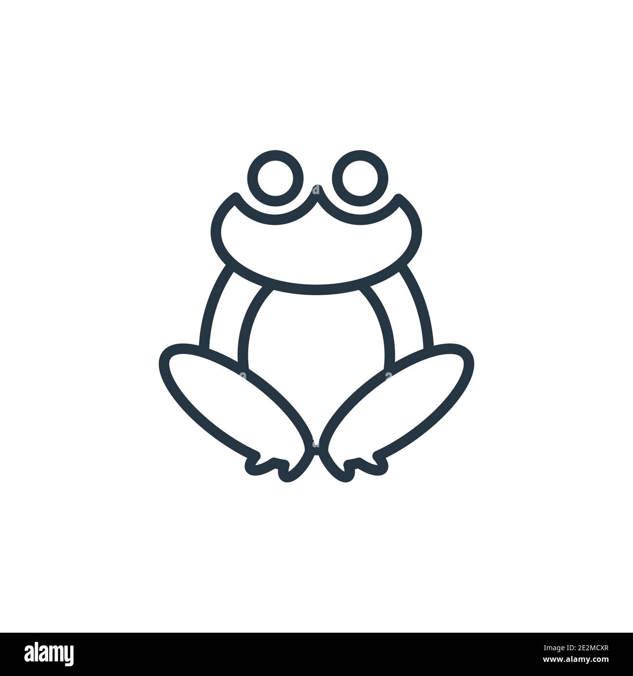 Toad outline vector icon. Thin line black toad icon, flat vector simple ...