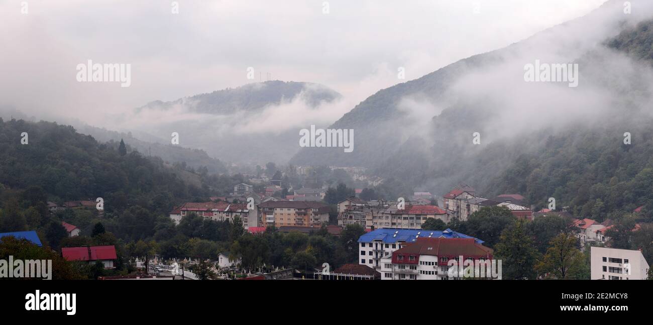 Baile Herculane town Romania cityscape landscape panorama Stock Photo ...