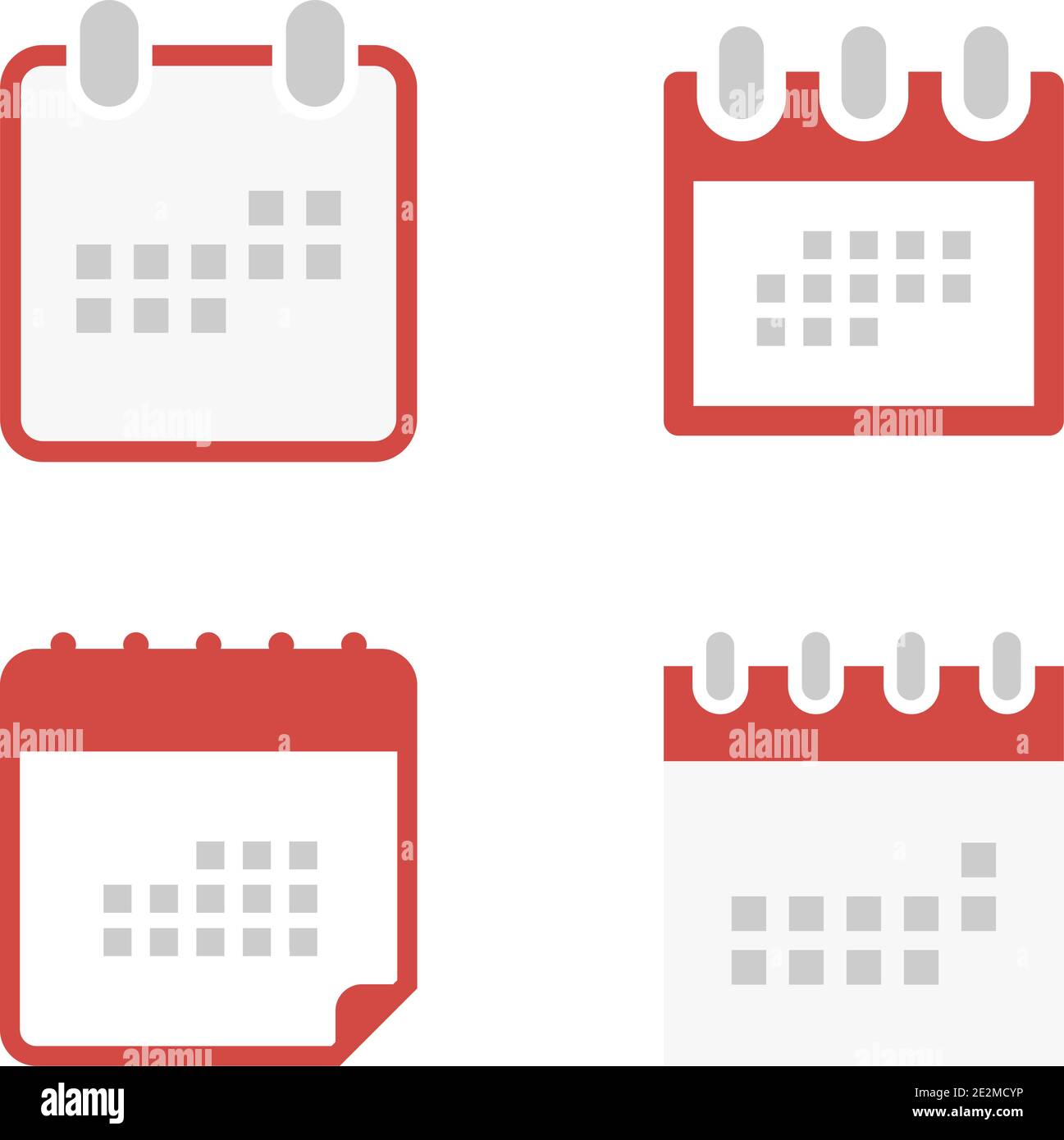 Set calendar icon in flat style. Calendar symbol for your web site ...