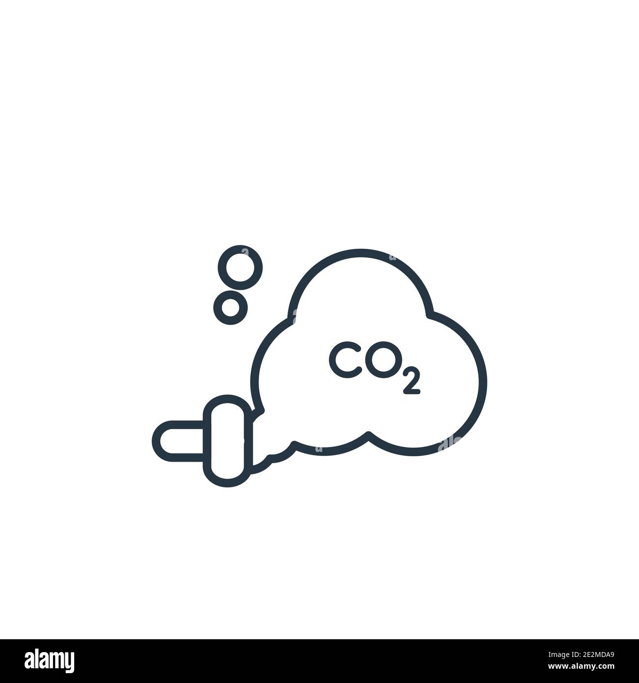 Pollution outline vector icon. Thin line black pollution icon, flat ...