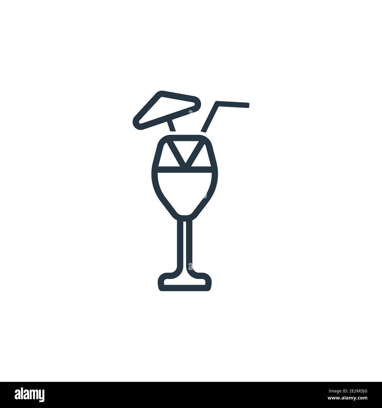 Blue lagoon outline vector icon. Thin line black blue lagoon icon, flat ...