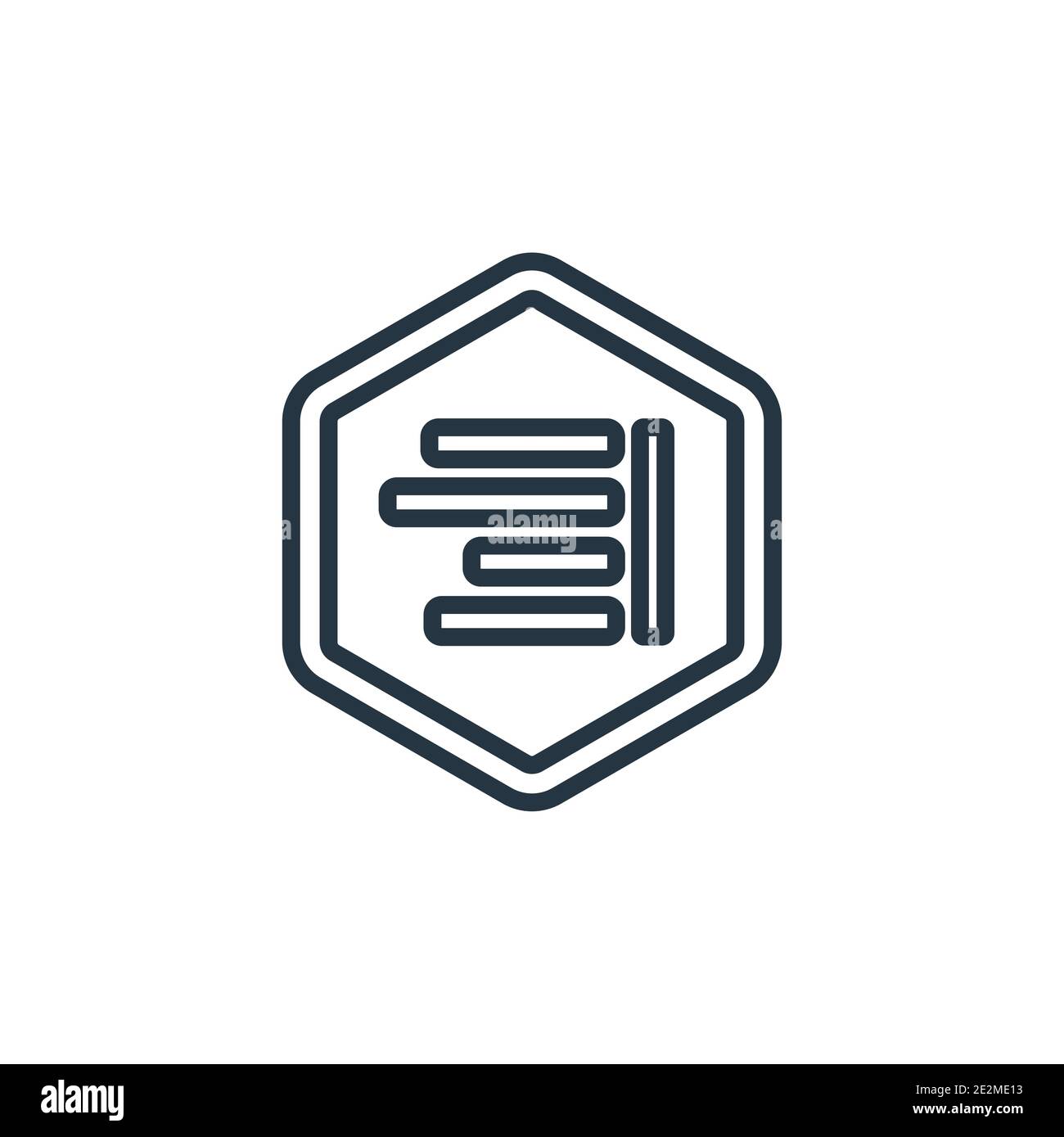 Right Align Outline Vector Icon Thin Line Black Right Align Icon Flat