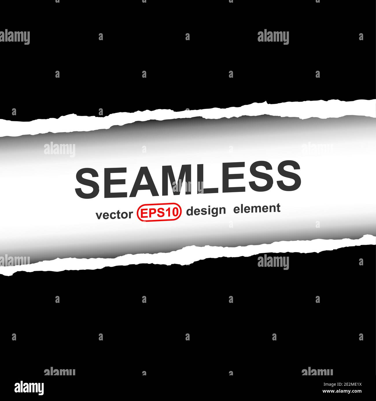 Realistic black Ripped Paper on transparent background Stock Vector ...