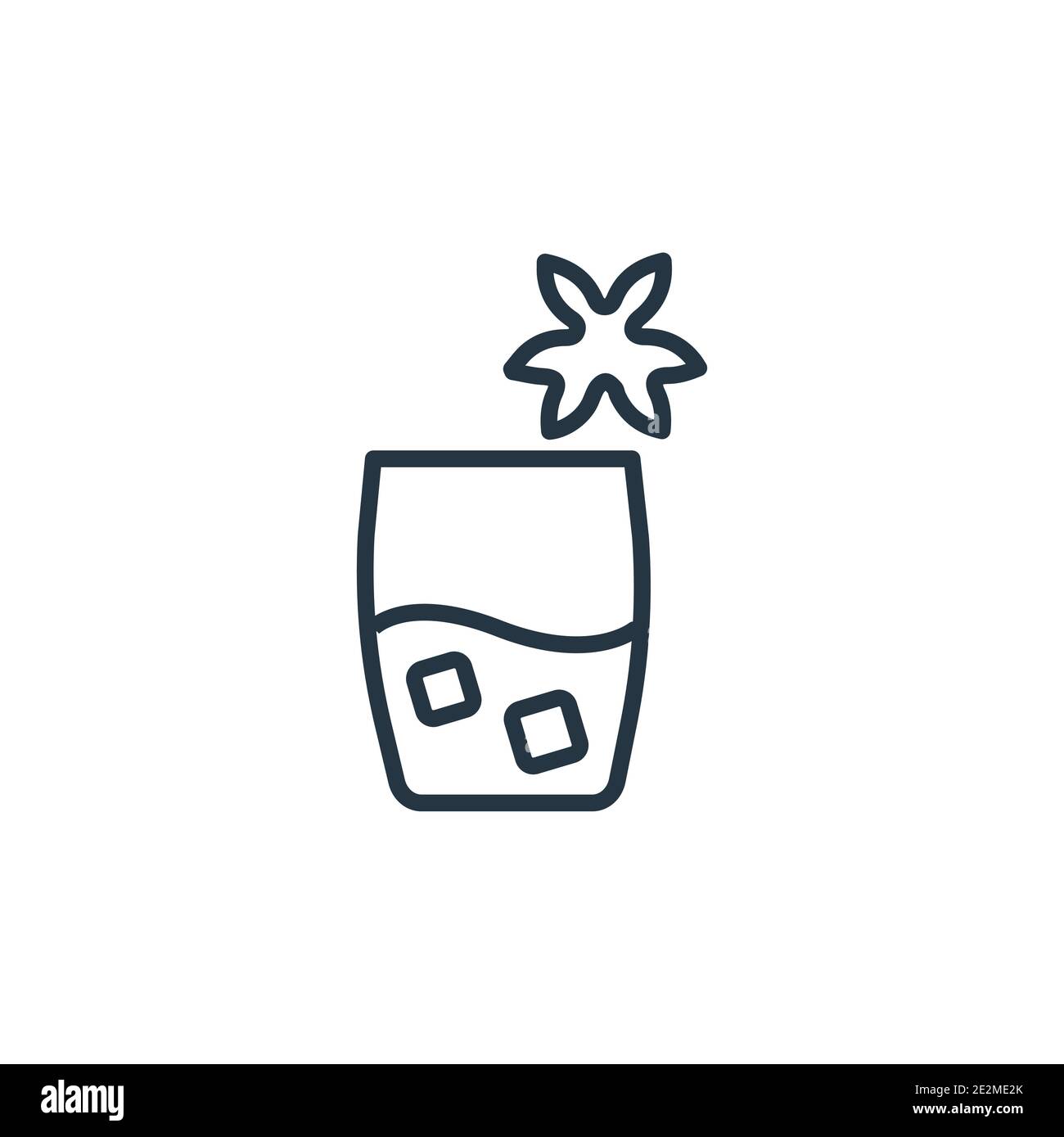 Caipiroska outline vector icon. Thin line black caipiroska icon, flat ...