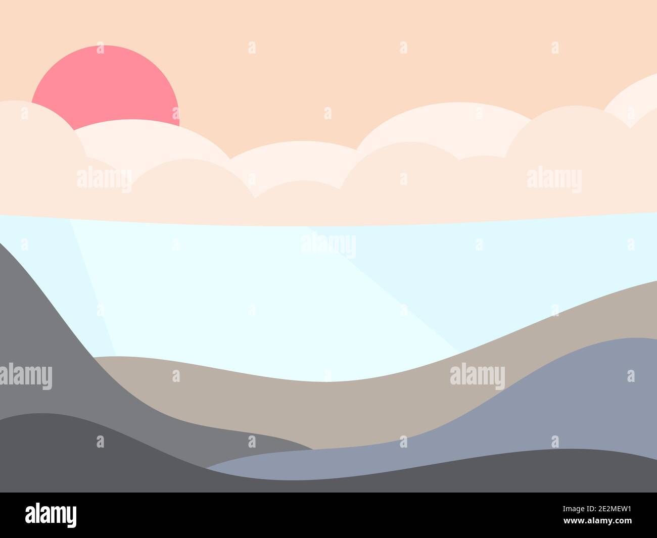 View from forest sunset Stock Vector Images - Alamy