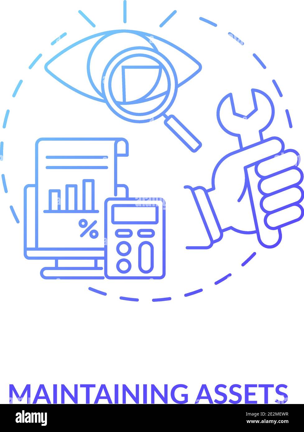 Maintaining assets concept icon Stock Vector Image & Art - Alamy