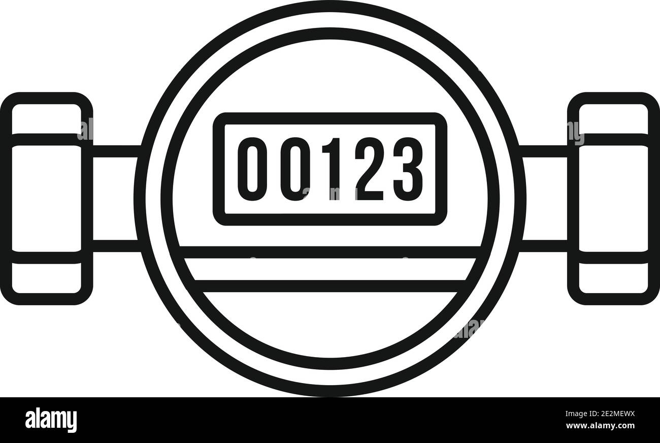 Water home counter icon, outline style Stock Vector Image & Art - Alamy