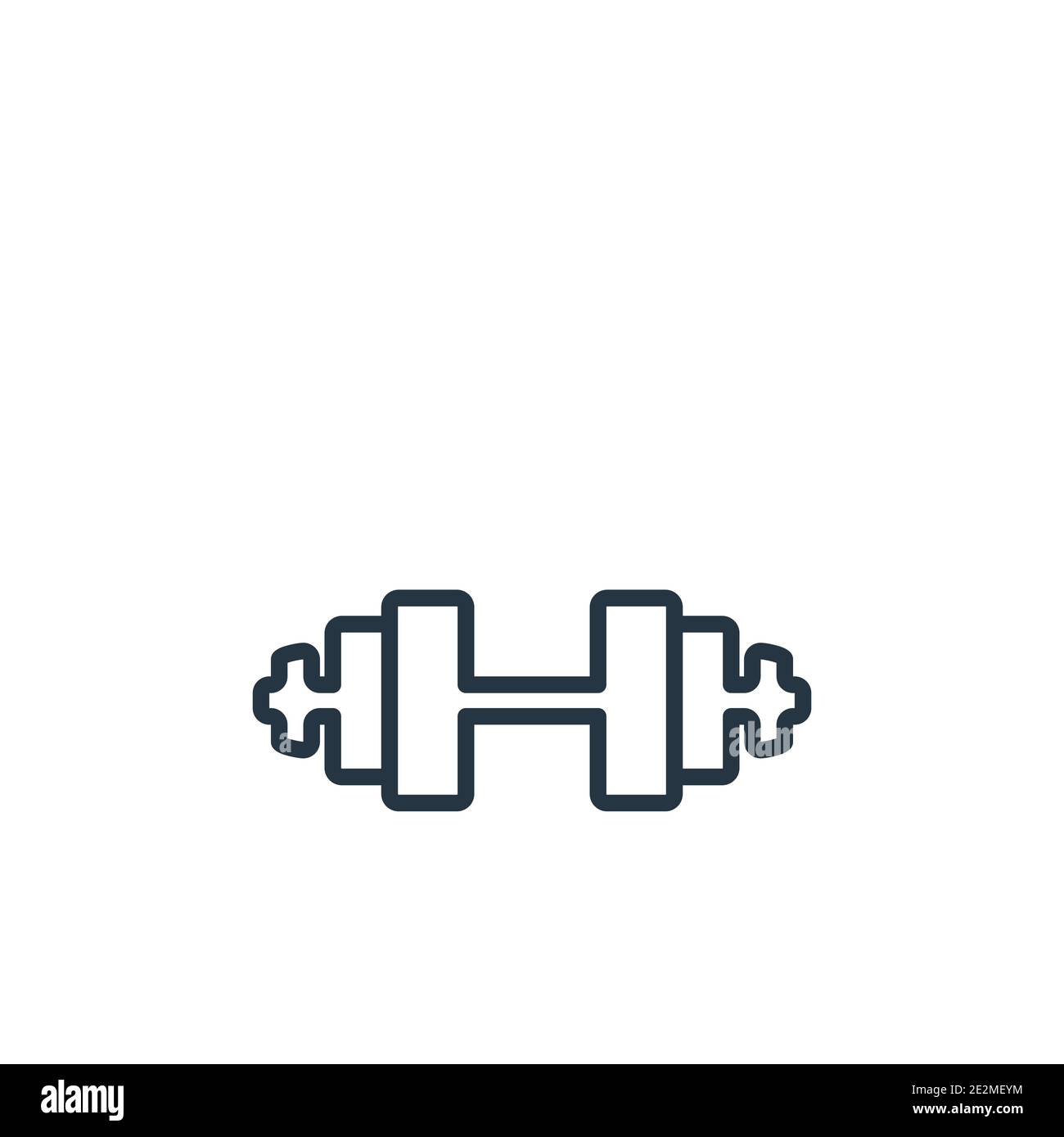 Dumbell outline vector icon. Thin line black dumbell icon, flat vector ...