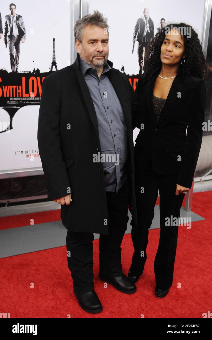 Luc Besson and his girlfriend Virginie Sylla attend the 'From Paris ...
