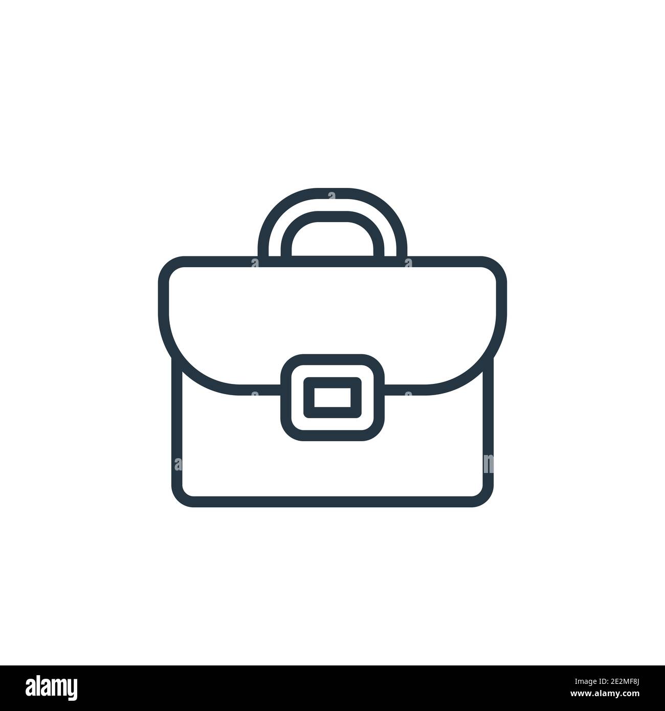 Briefcase outline vector icon. Thin line black briefcase icon, flat ...