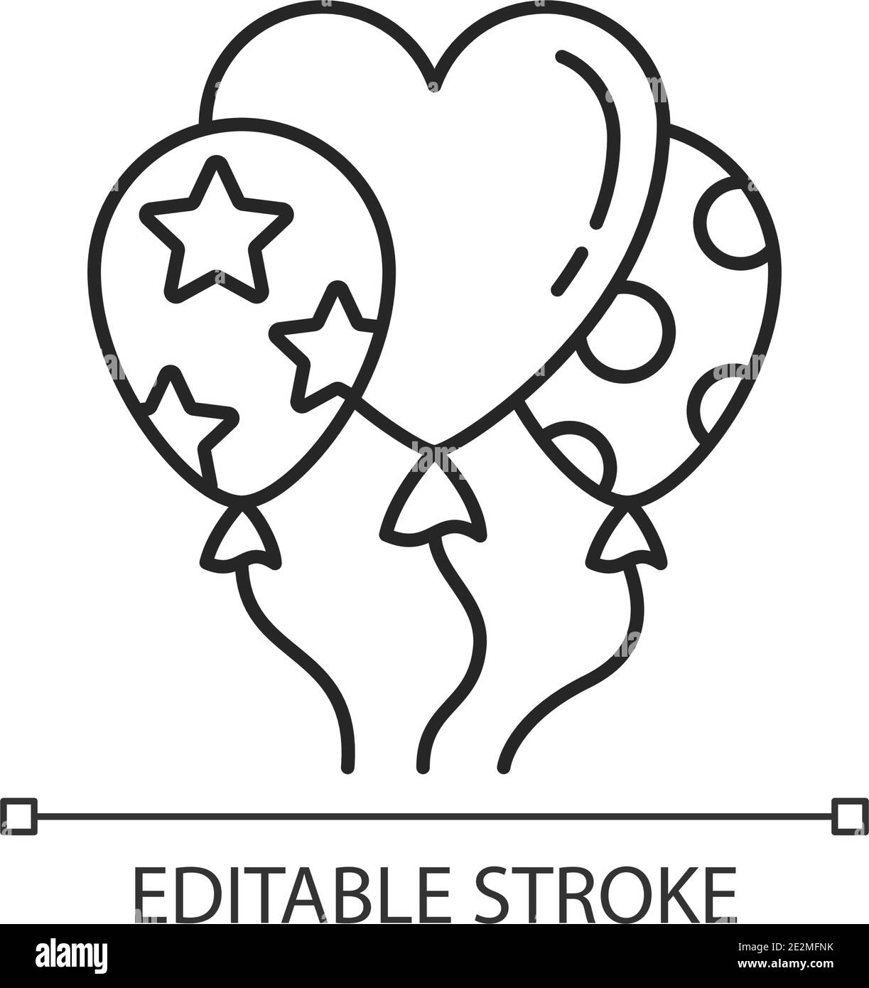 Balloons linear icon Stock Vector Image & Art - Alamy