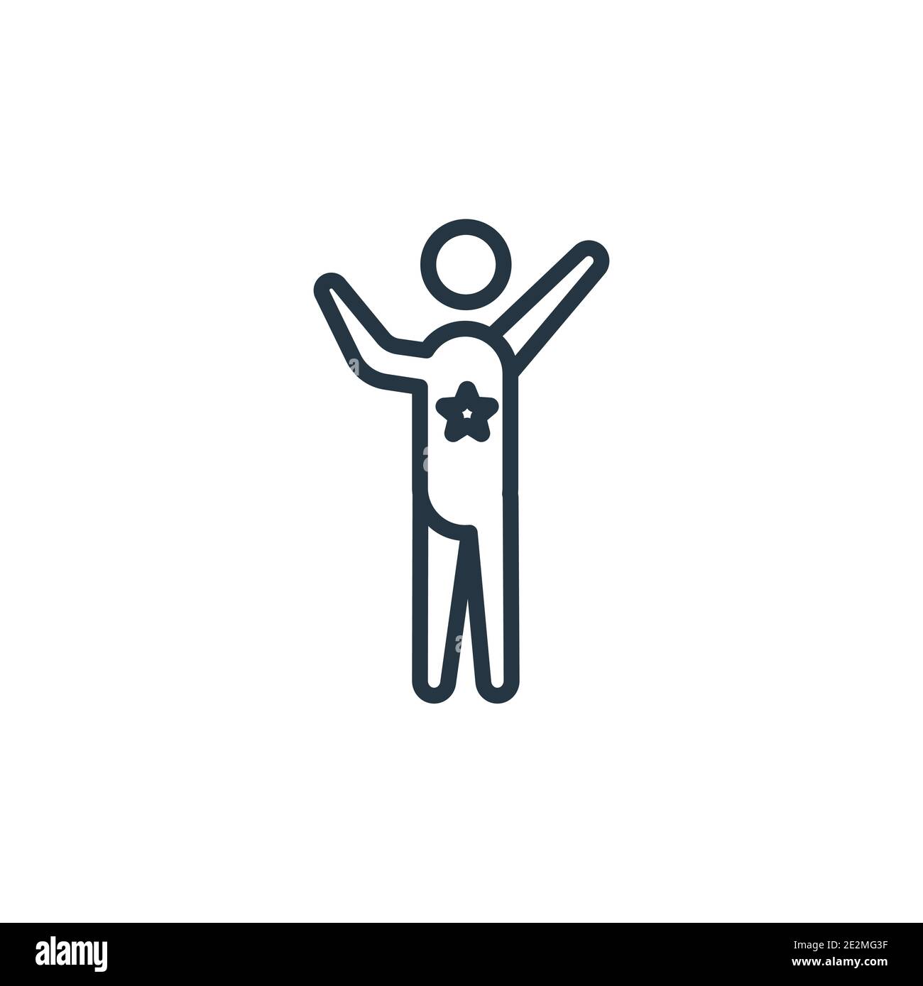 Good human outline vector icon. Thin line black good human icon, flat ...