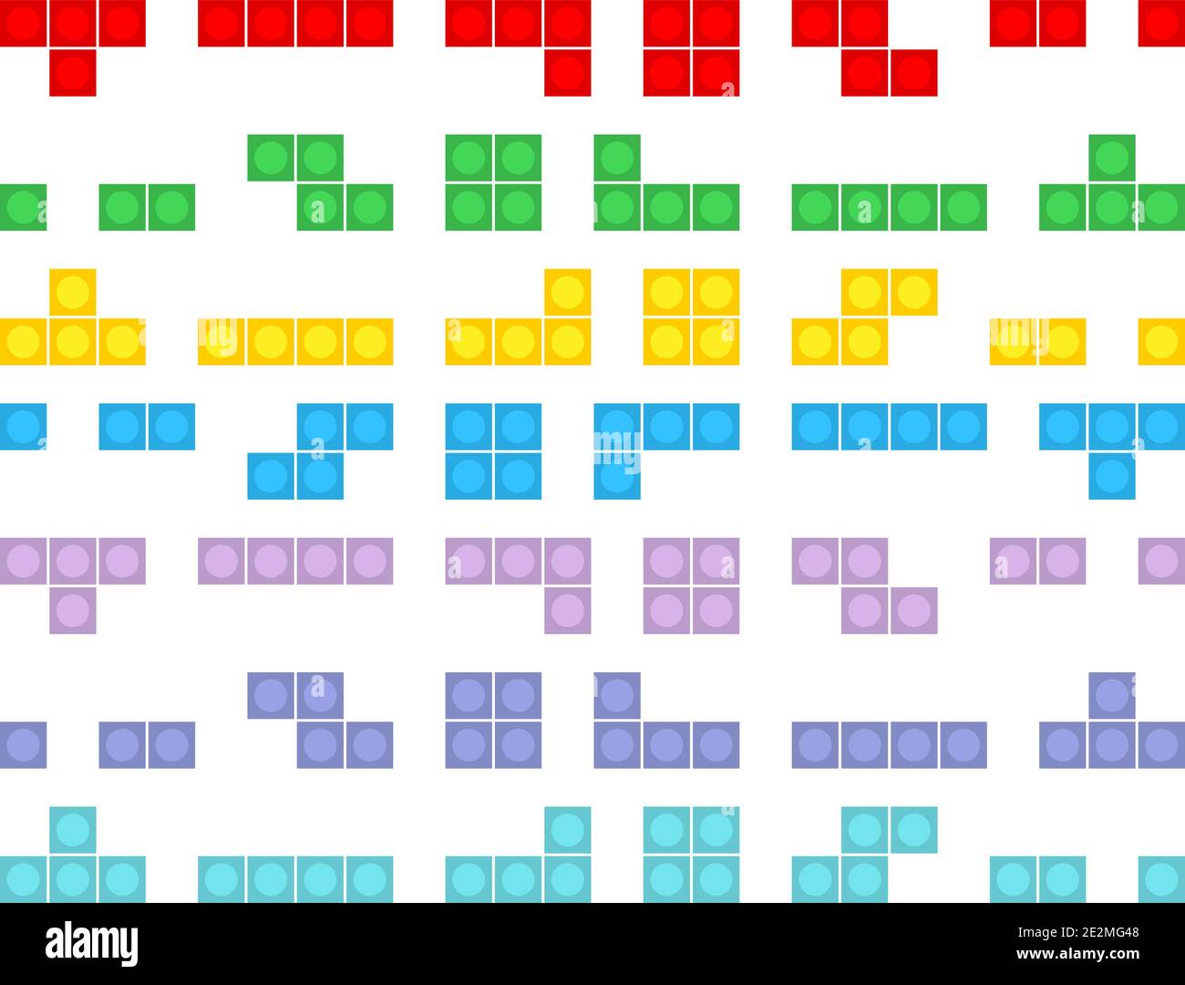 Game Tetris pixel bricks. Colorfull seamless pattern game background ...