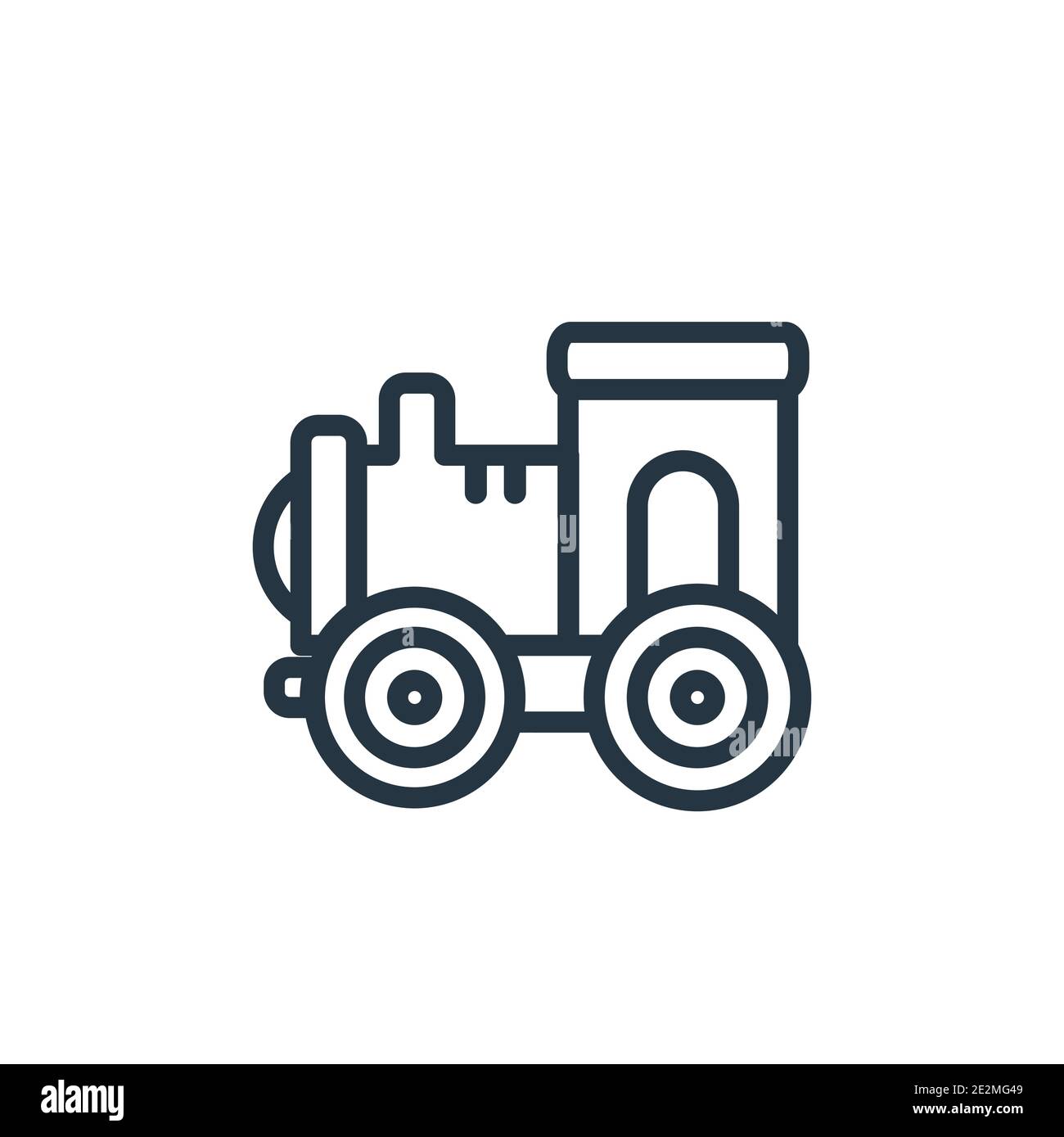 Toy train outline vector icon. Thin line black toy train icon, flat ...