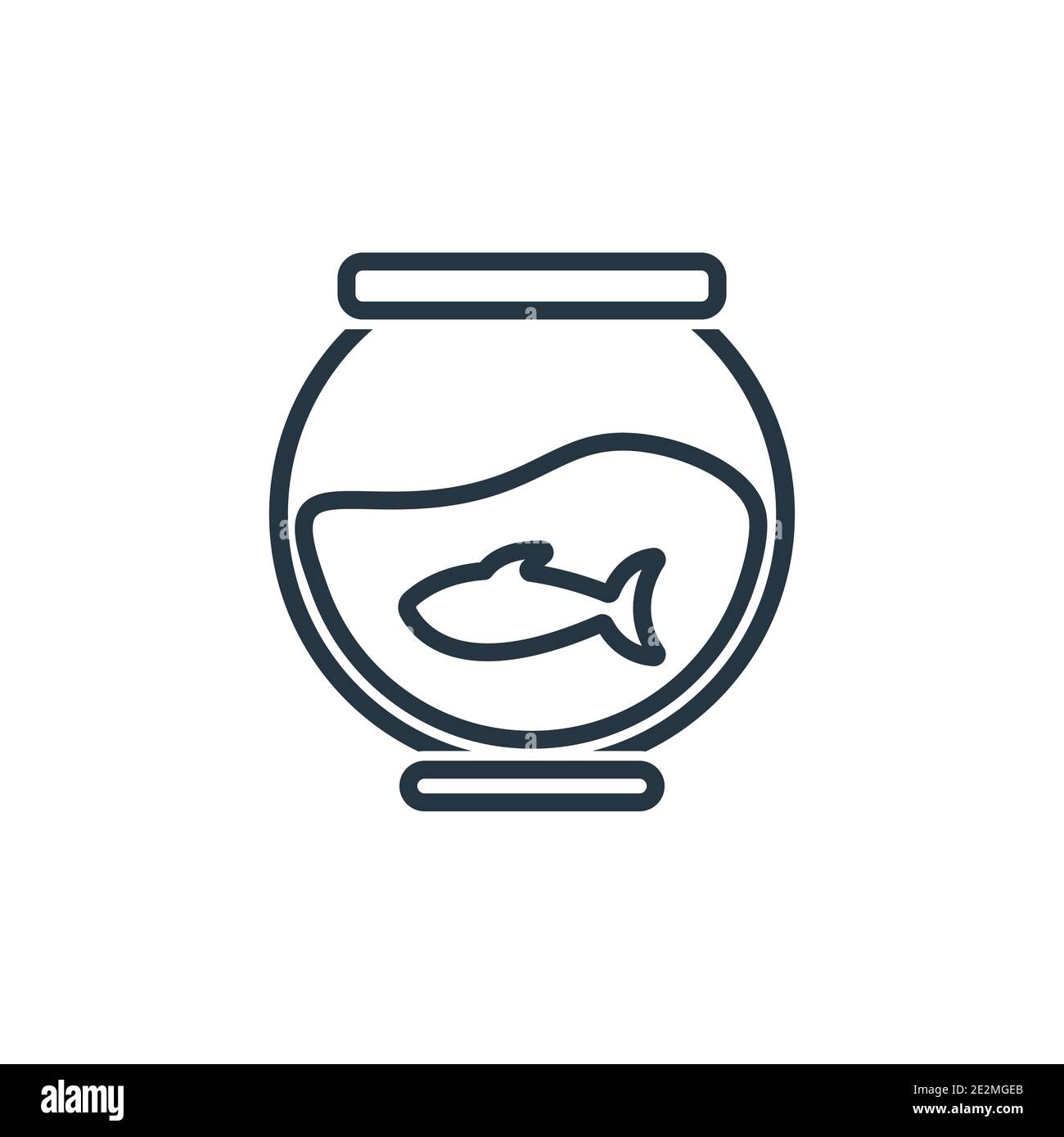 Fish tank outline vector icon. Thin line black fish tank icon, flat ...