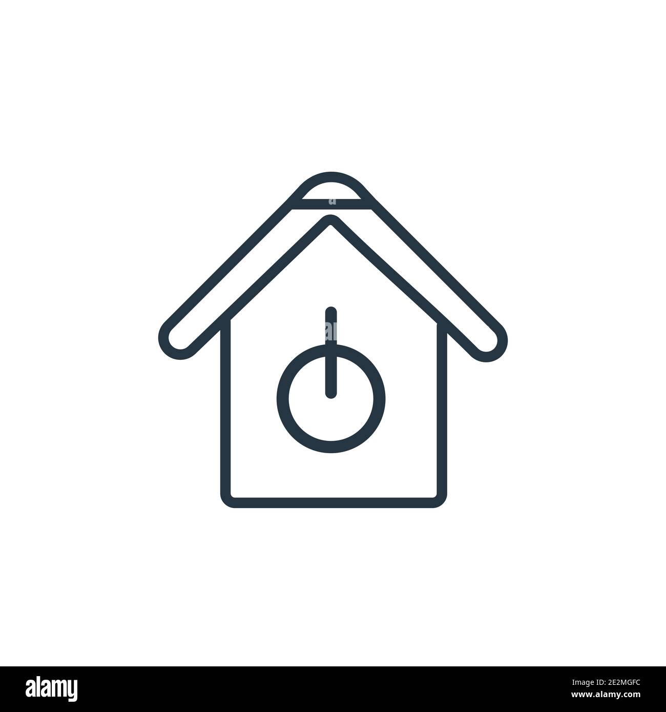 Smart house outline vector icon. Thin line black smart house icon, flat ...