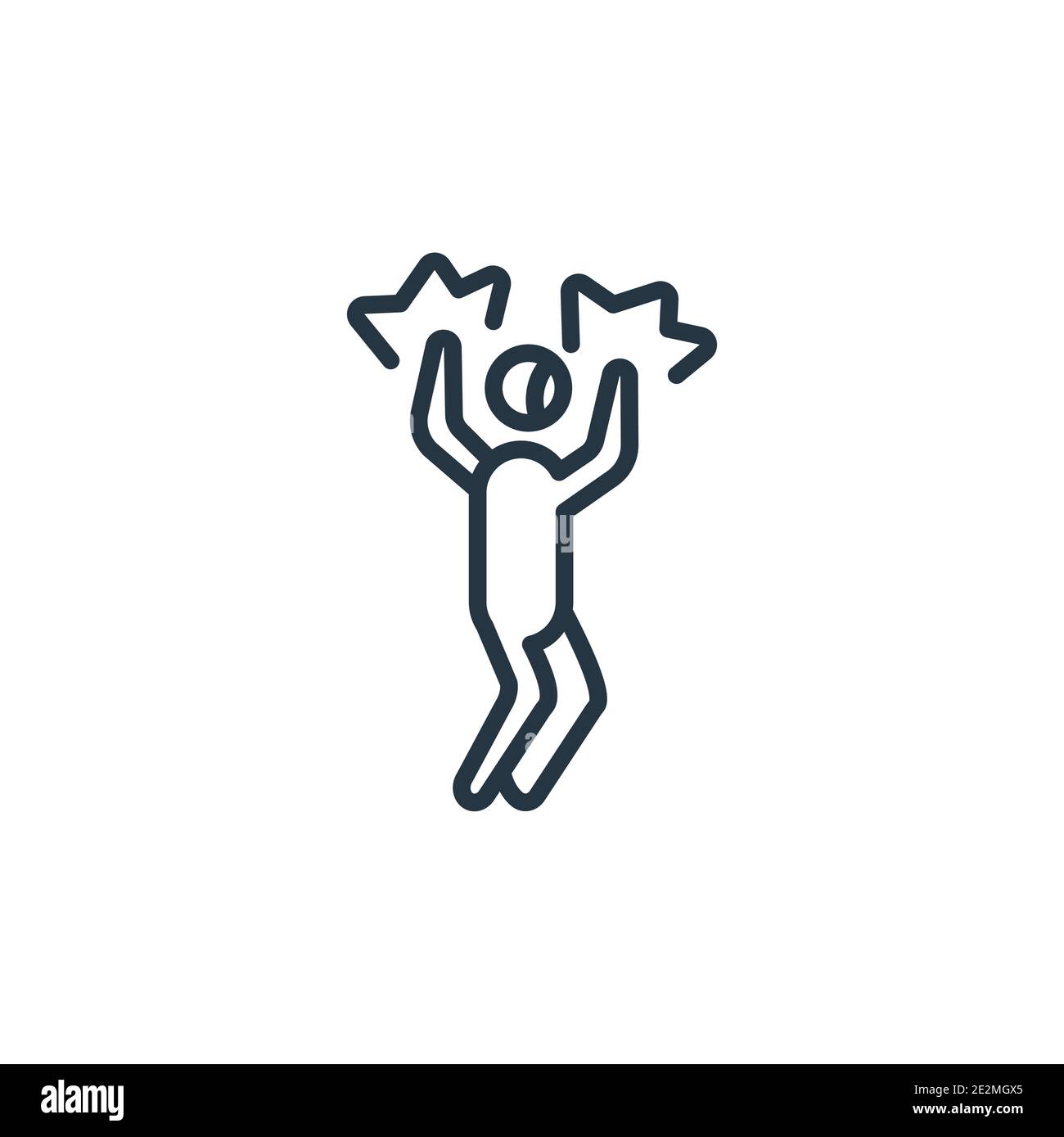 Scared human outline vector icon. Thin line black scared human icon ...