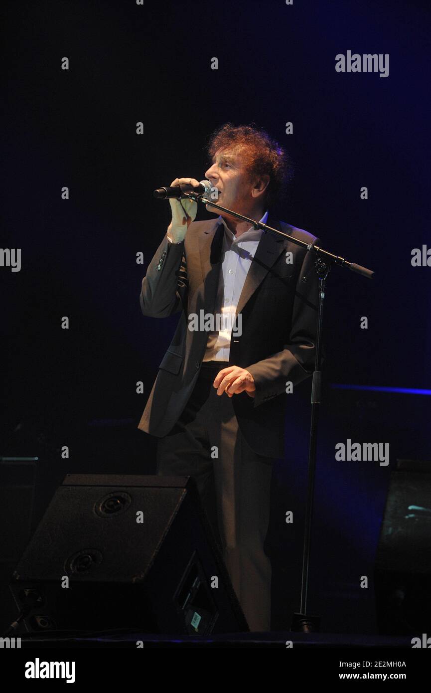 French singer Alain Souchon performs live at Le Zenith in Paris, France ...