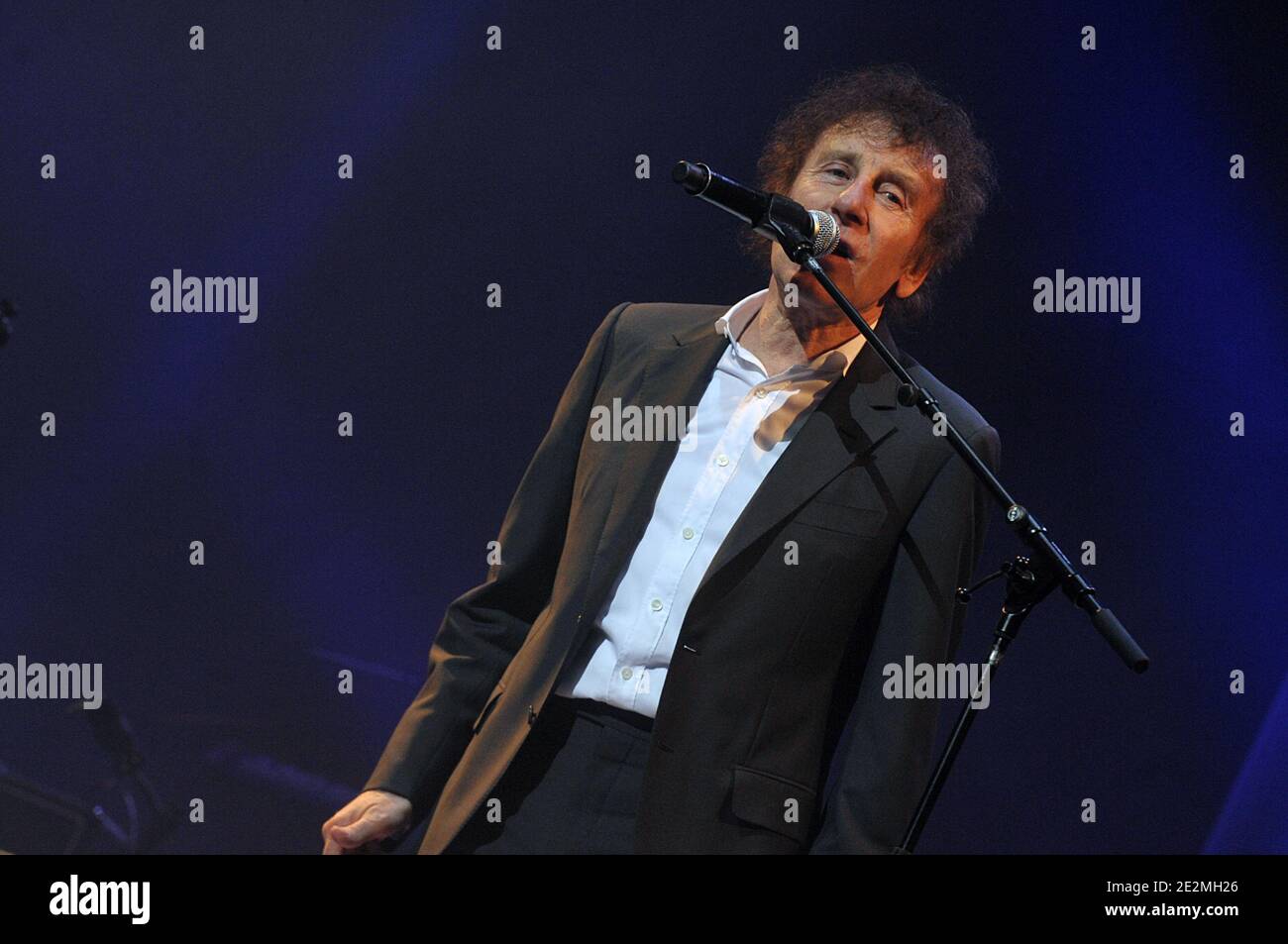 French singer Alain Souchon performs live at Le Zenith in Paris, France ...