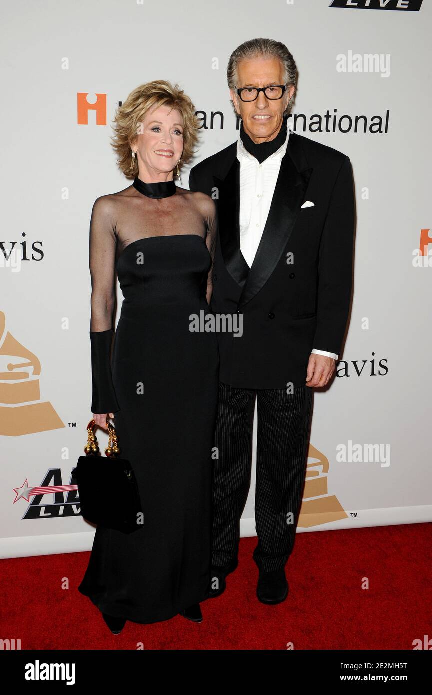 Jane Fonda and Richard Perry attend the 52nd Annual GRAMMY Awards ...
