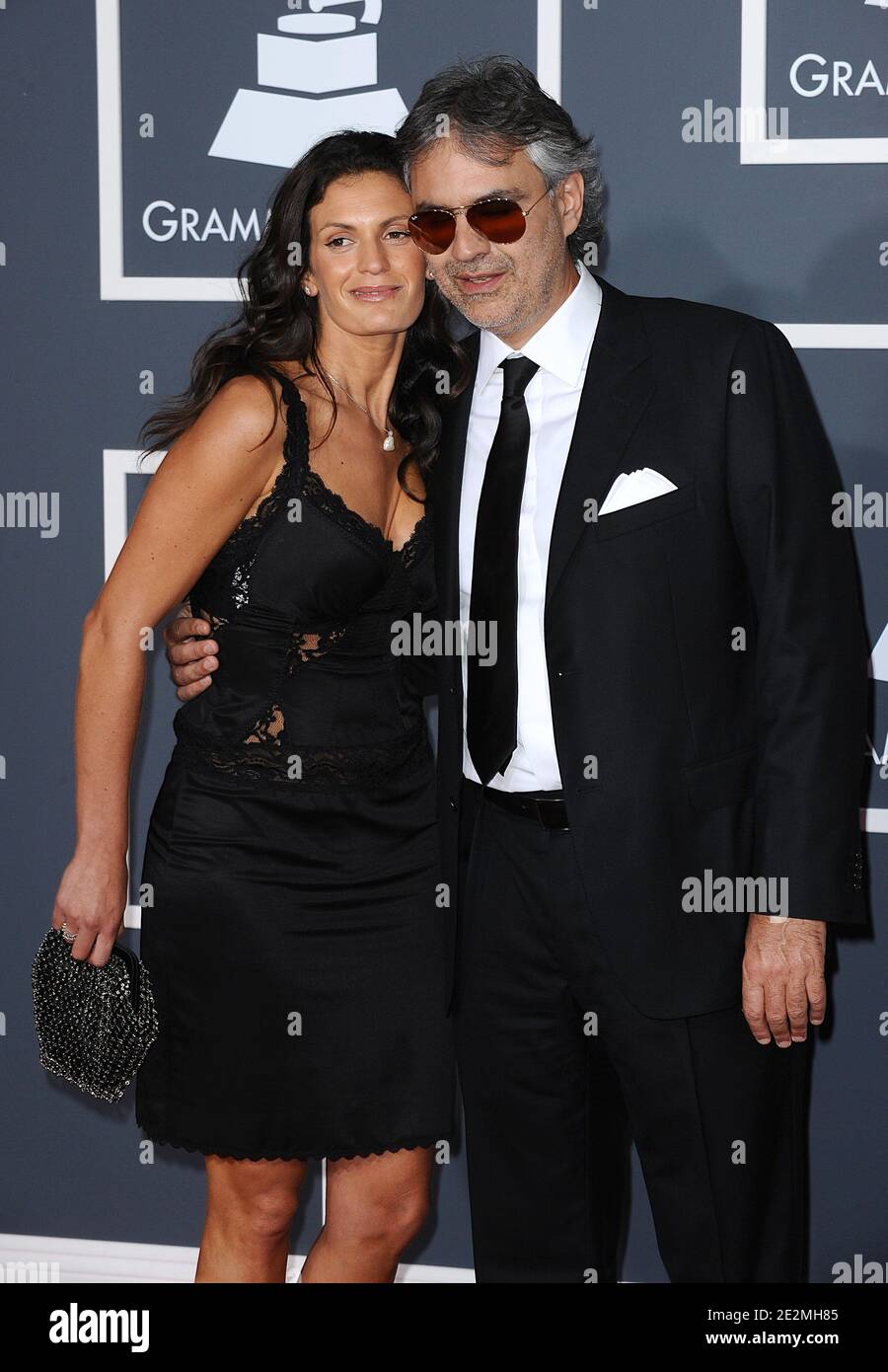 Andrea Bocelli and Veronica Berti at the 52nd Annual Grammy Awards ...