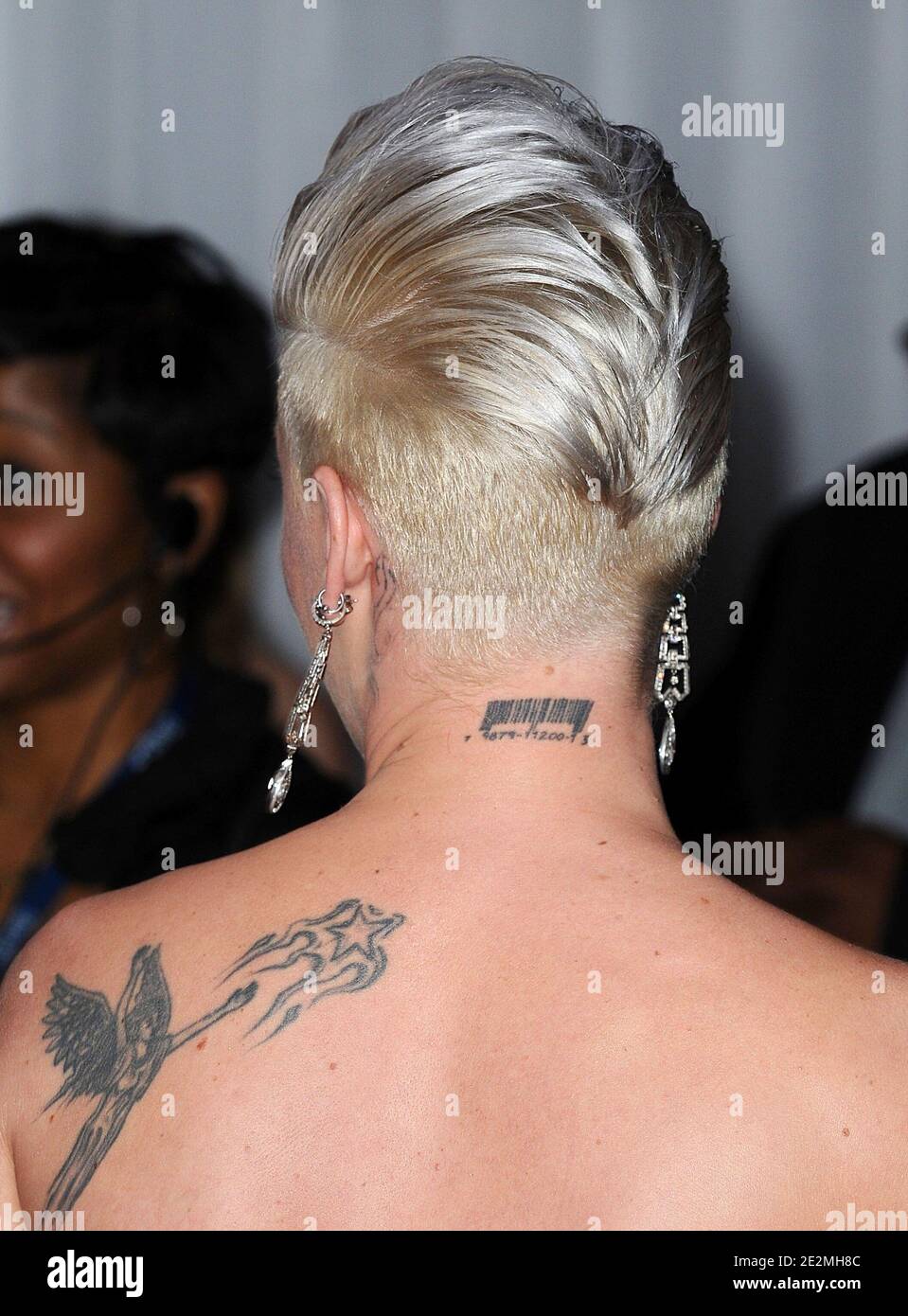 Pink at the 52nd Annual Grammy Awards, held at the Staples Center in ...