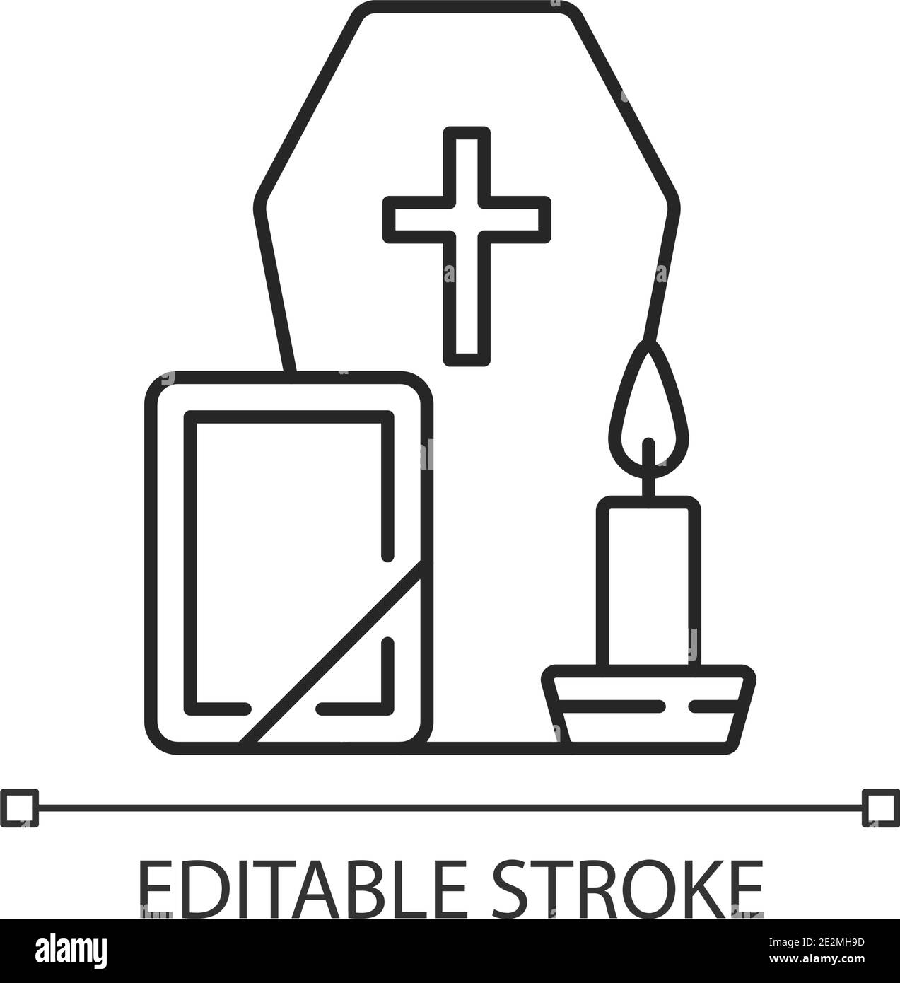 Funeral linear icon Stock Vector Image & Art - Alamy