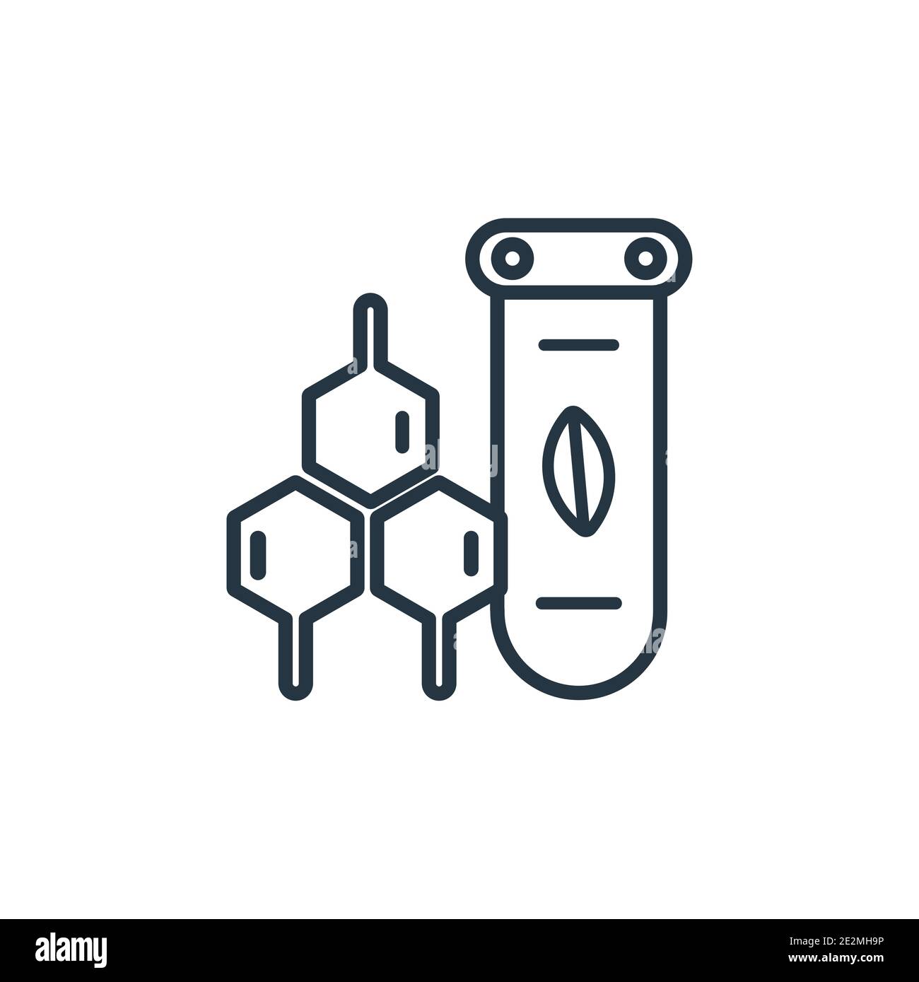 Bio technology outline vector icon. Thin line black bio technology icon ...