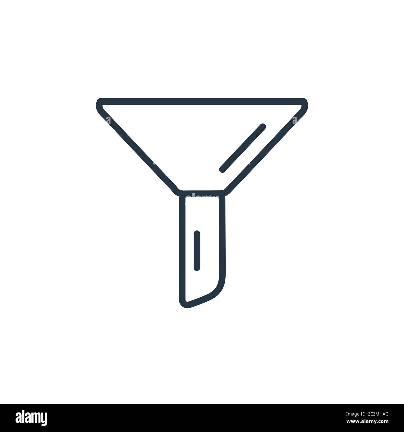 Filtration outline vector icon. Thin line black filtration icon, flat ...