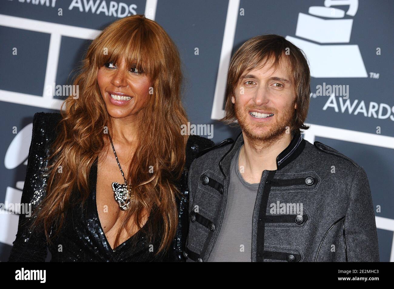 David Guetta and wife Cathy at the 52nd Annual Grammy Awards, held at ...