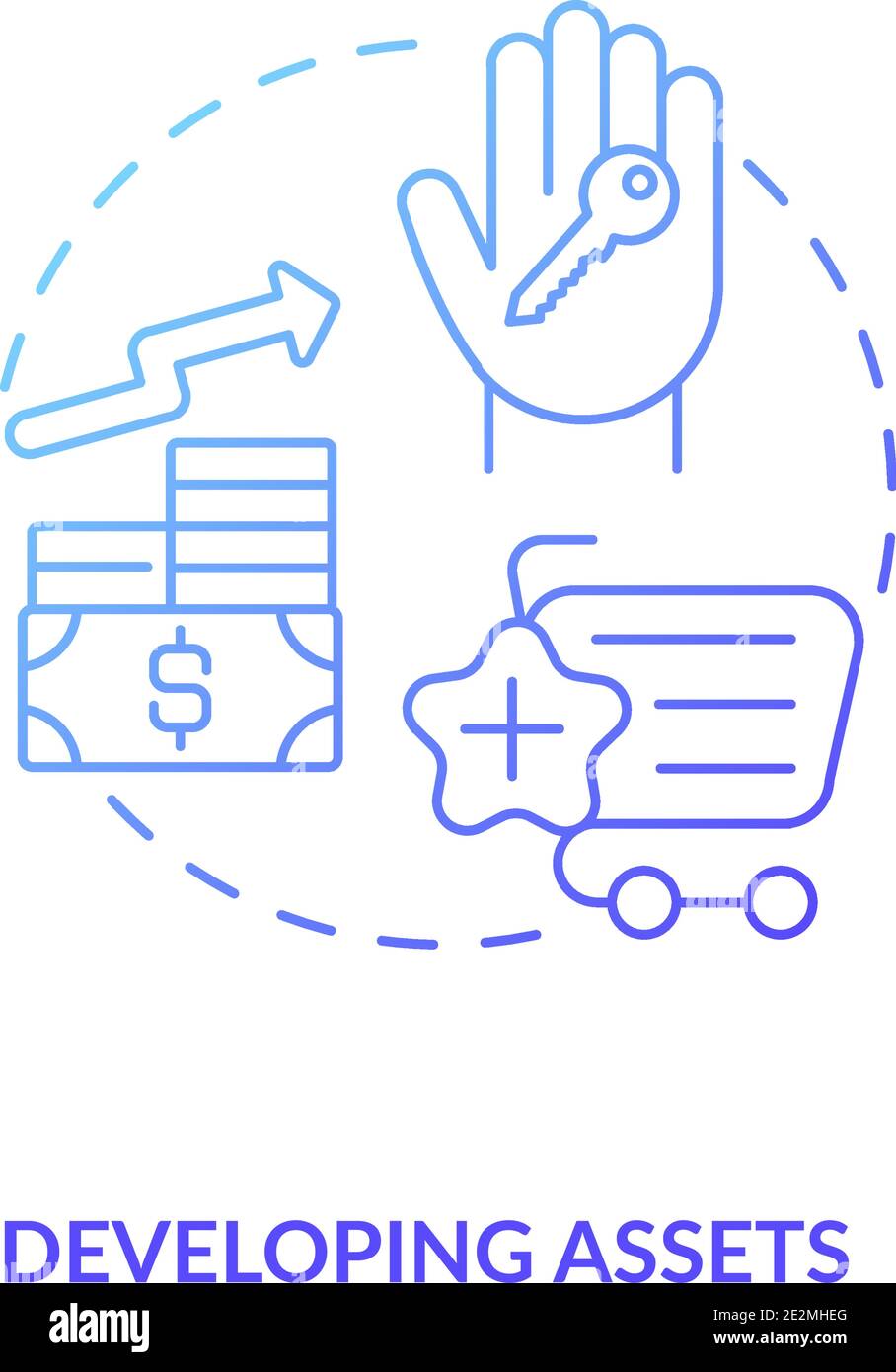 Developing assets concept icon Stock Vector Image & Art - Alamy