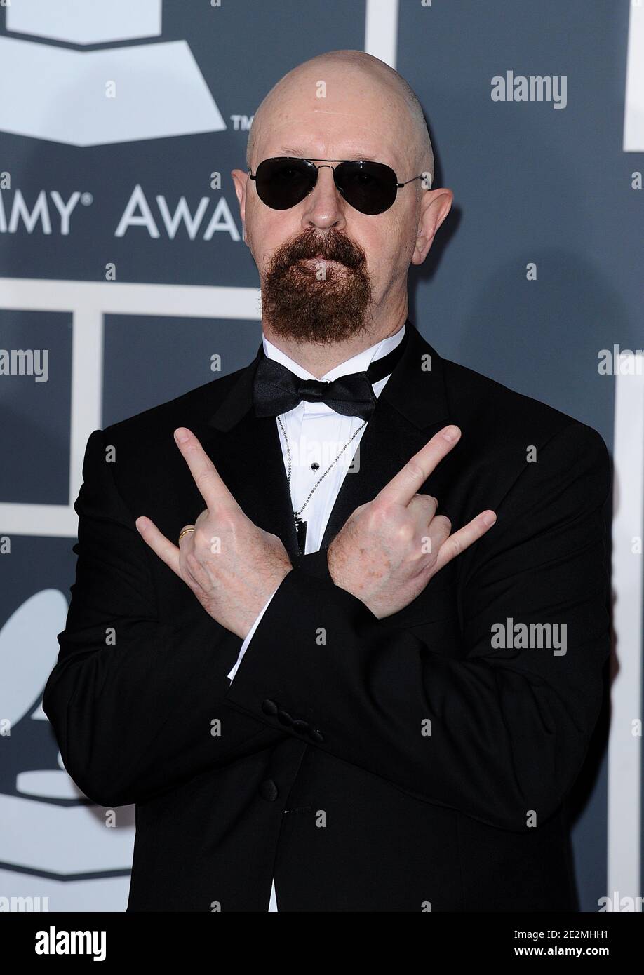 Rob Halford at the 52nd Annual Grammy Awards, held at the Staples ...