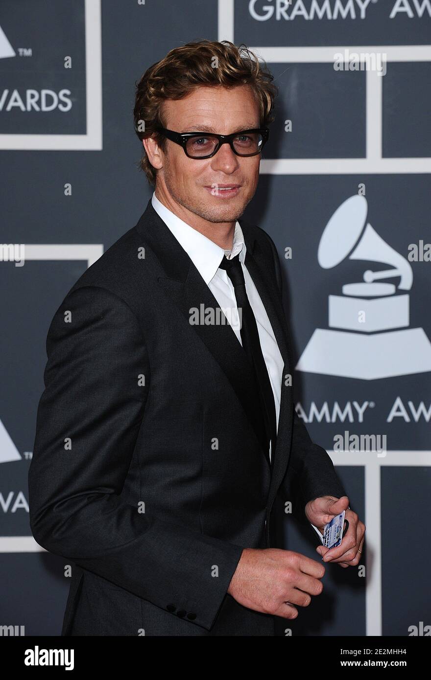 Simon Baker at the 52nd Annual Grammy Awards, held at the Staples ...