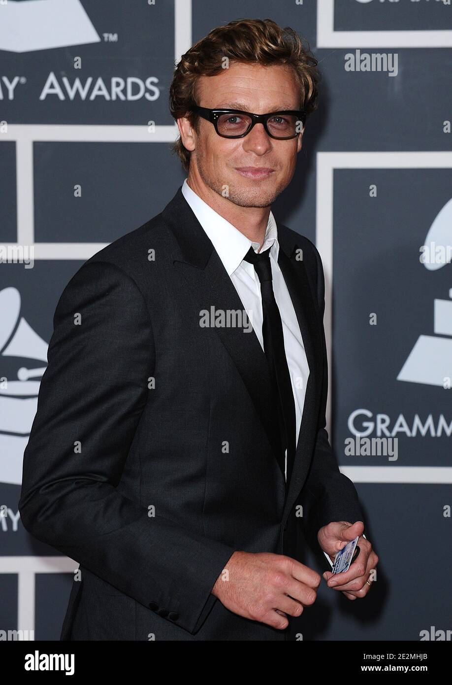 Simon Baker at the 52nd Annual Grammy Awards, held at the Staples ...