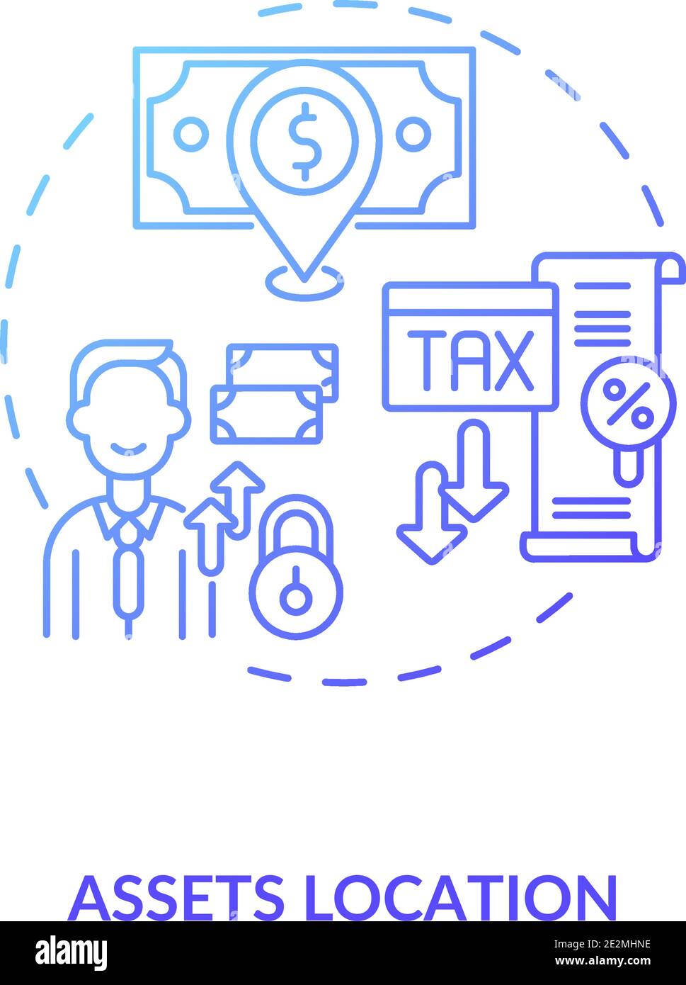 Assets location concept icon Stock Vector Image & Art - Alamy